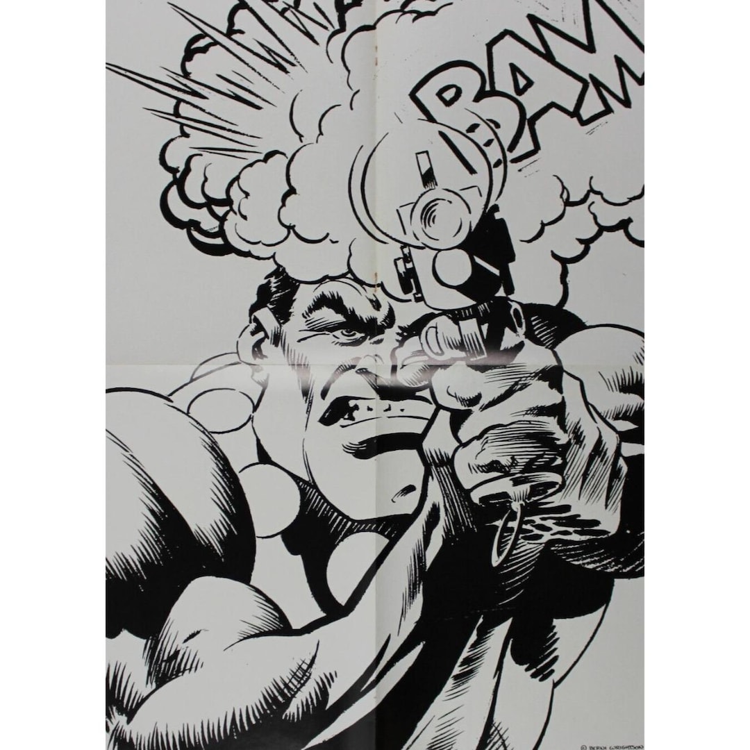 1982 CAPTAIN STERN Poster by Bernie WRIGHTSON 21.75" X 16" (55.5 X 41 ...