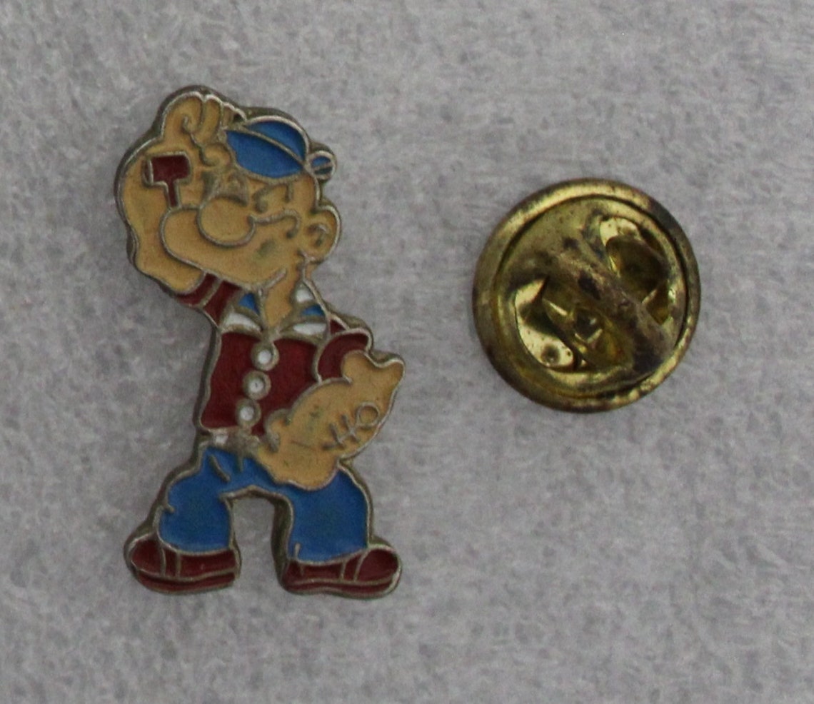1990s POPEYE THE SAILOR Vintage Lapel Pin 2.5 X 1.5 Cm. ( 1" X 0.6 ...