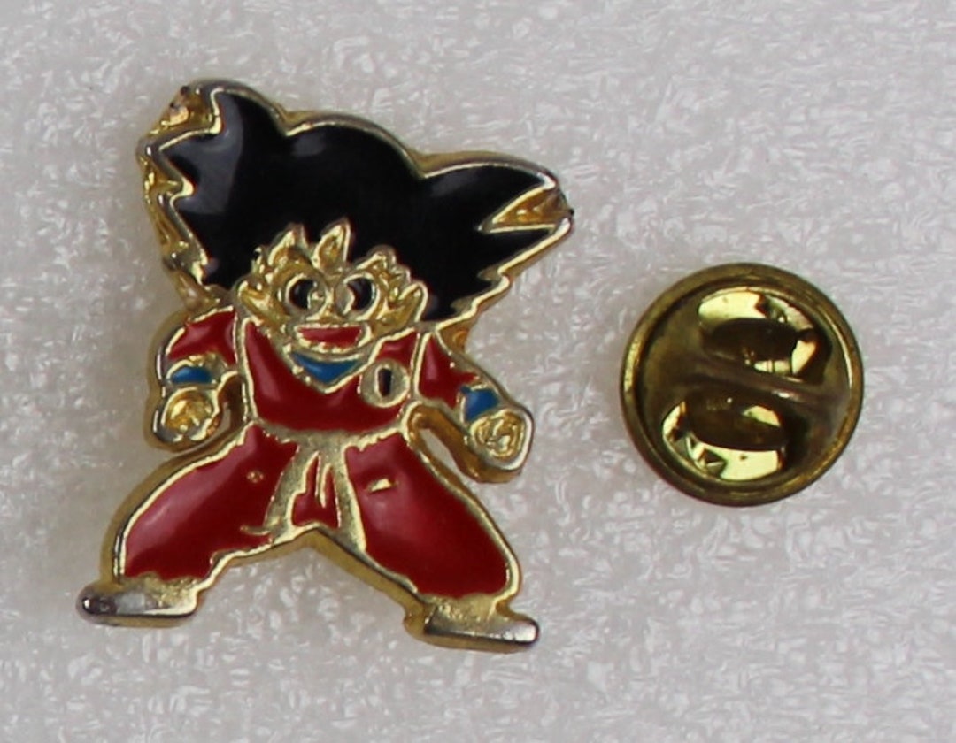 1980s SON GOKU Lapel Pin Dragon Ball Vntge Import Item 2.5 X 2 Cm. 1 X ...