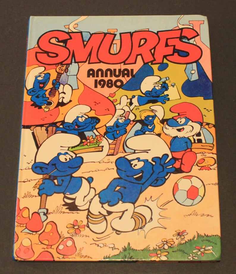 1980 SMURFS UK Exclusive Book - Annual Hardcover - Fair Condition ...