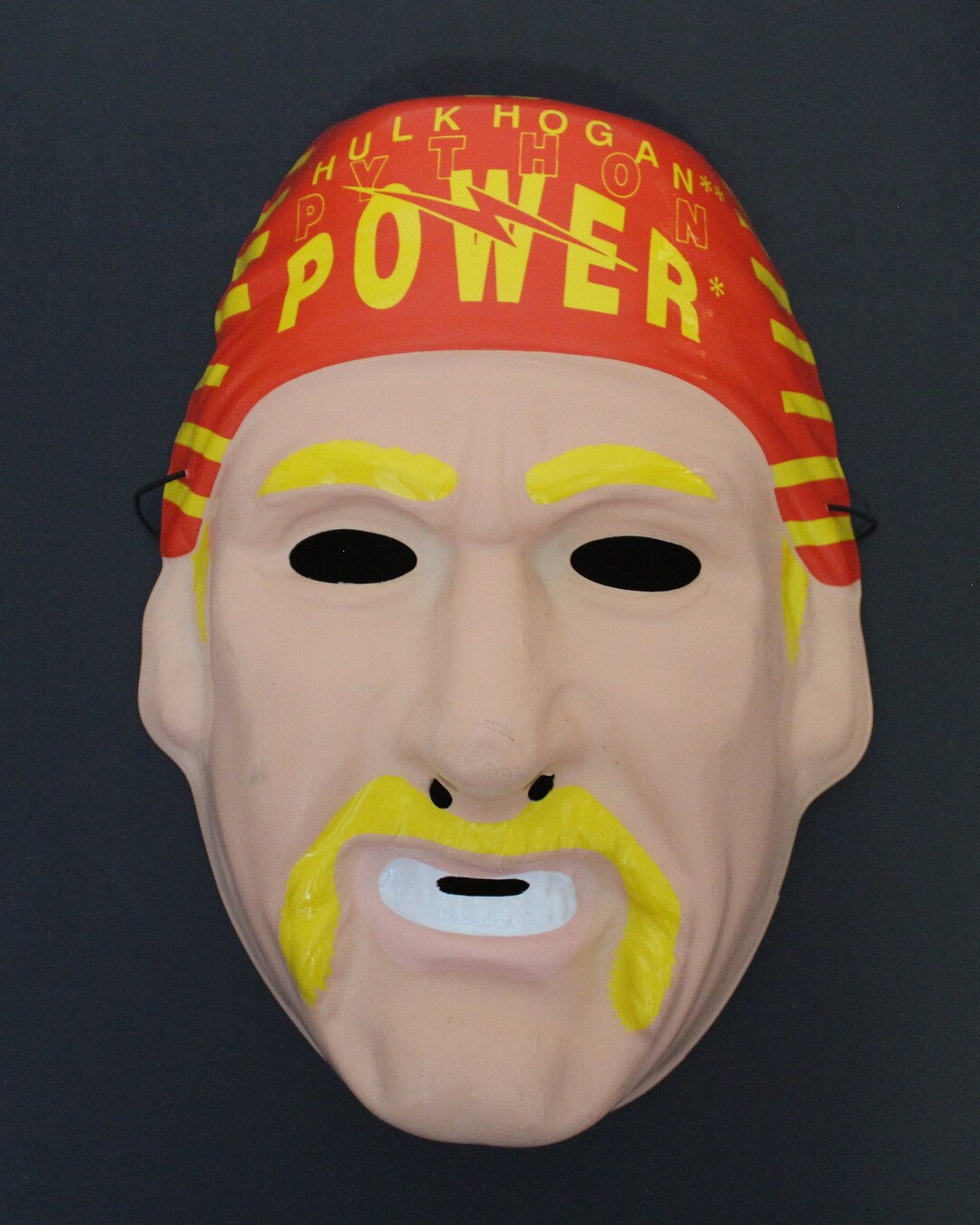1991 WWF HULK HOGAN Toy Mask (python Power) - 24 X 16.5 Cm. (9.5" X 6.5 ...