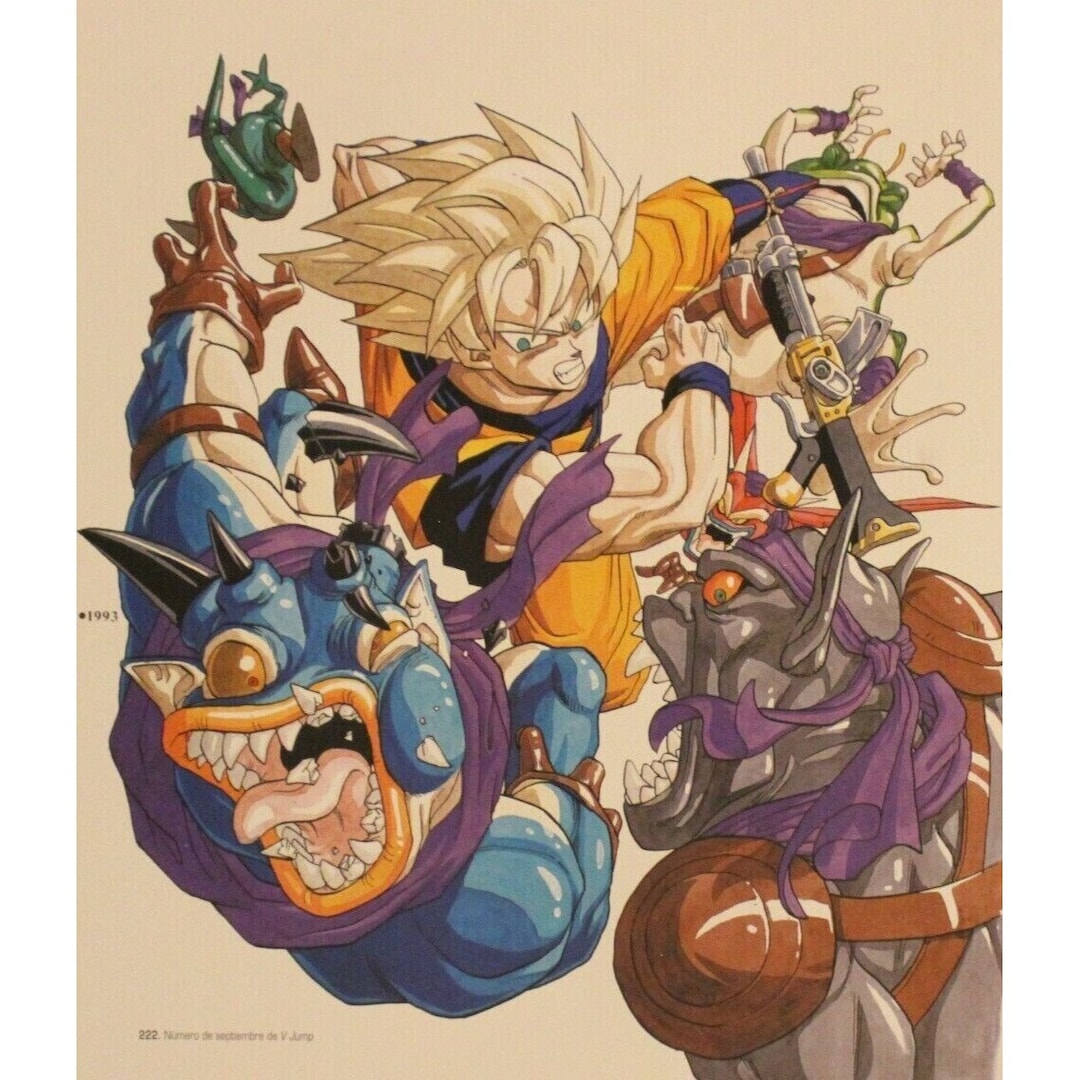 1996 Dragon Ball DOUBLE-SIDED MINIPOSTER 2 Posters in 1 - 10" X 7" (25. ...