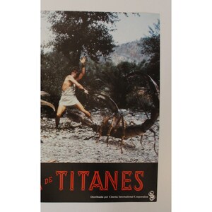 1982 CLASH of the TITANS Lobby Card 34 X 24 Cm. (13.5" X 9.5") - Harryhausen, Hamlin, Olivier ...