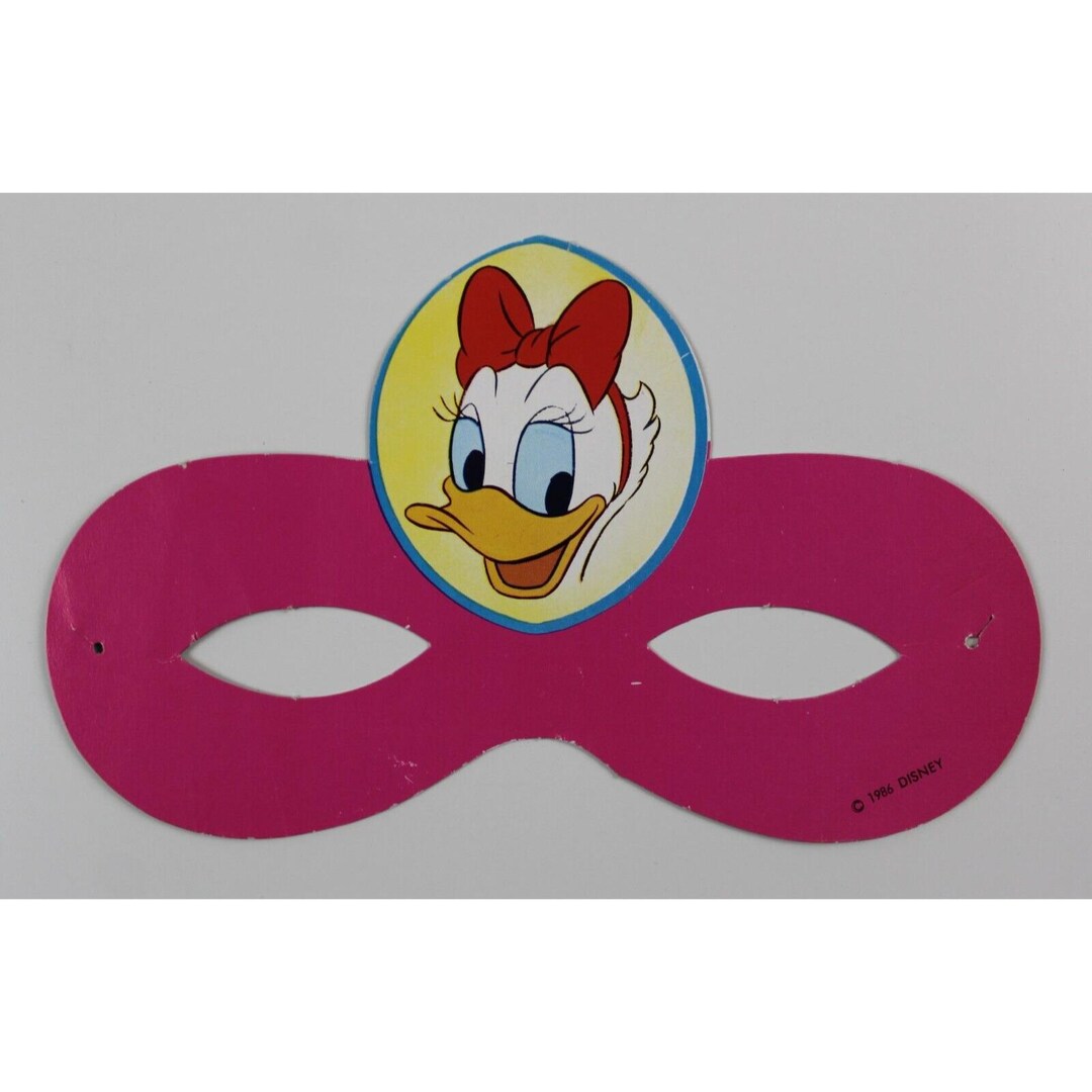 1986 DAISY DUCK Mask Original Vintage 6.75" X 4" (17 X 10 Cm.) Walt ...