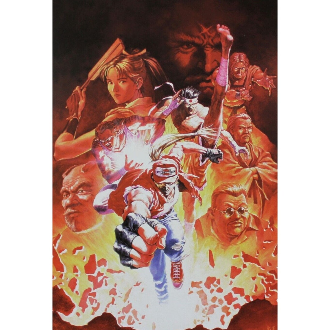 2000s FATAL FURY Poster 13" X 10.25" (33 X 26 Cm) Terry Bogard, Mai ...