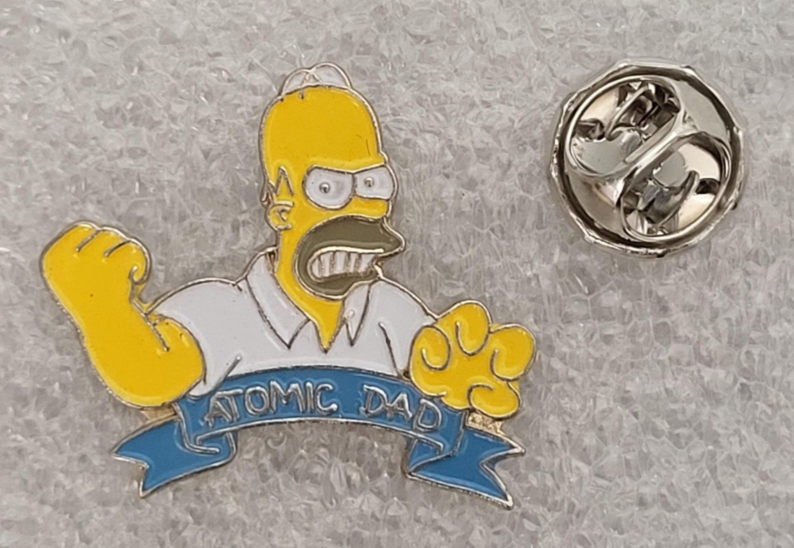 1990s HOMER SIMPSON Atomic Dad Lapel Pin 1" X 1.2" (2.5 X 3 Cm) the ...