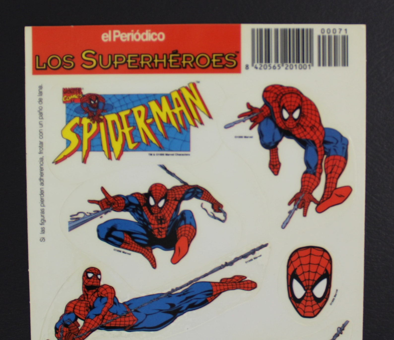 1996 SPIDER-MAN Sticker Sheet High Quality Spanish Vintage - Etsy