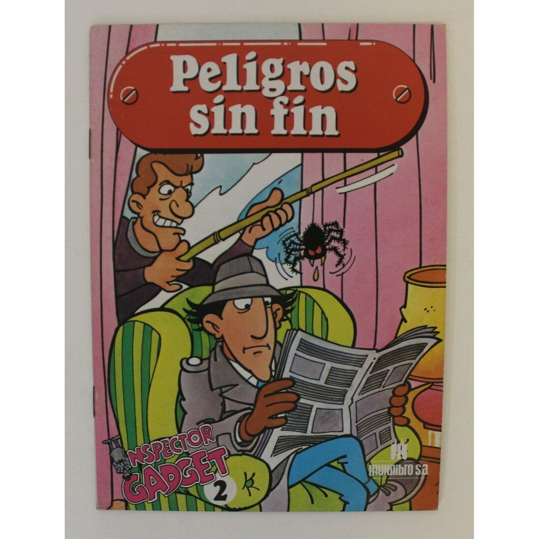 1987 INSPECTOR GADGET Book 20 X 14.5 Cm. (8" X 5.75") Spanish Vintage ...