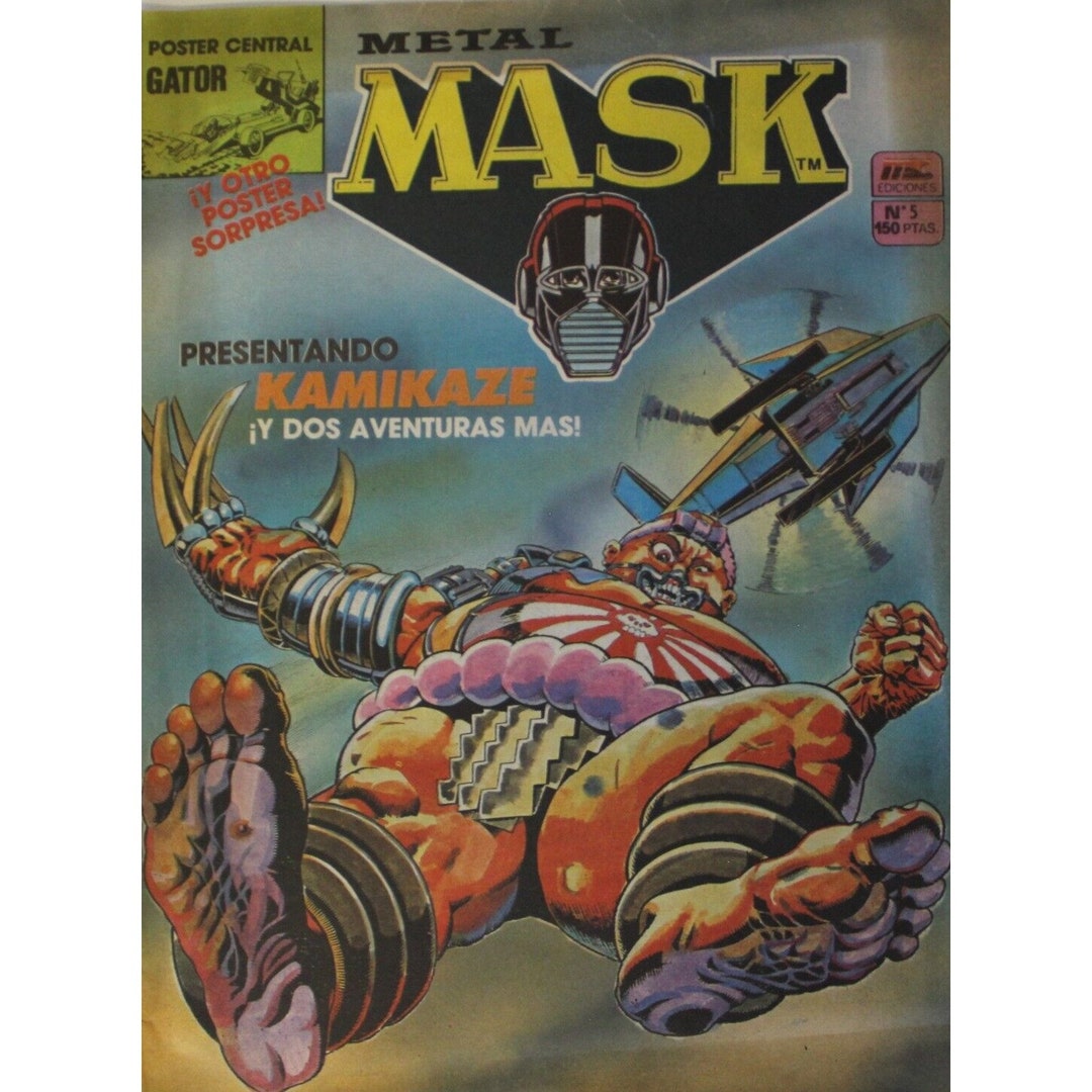 1987 M.A.S.K. Comic-book 12" X 9" (30 X 23 Cm) Spanish Vintage ...