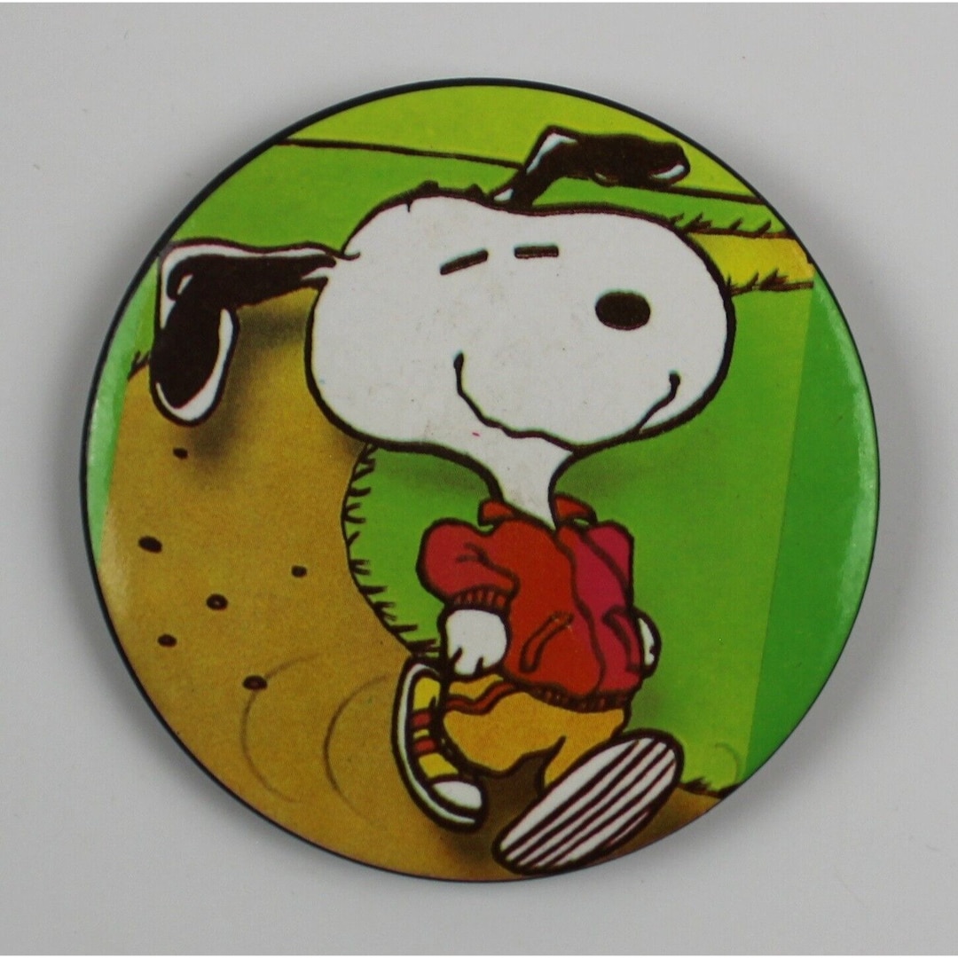 1980s SNOOPY Button 2.25" (5.5 Cm) in Diameter Original Vintage Item ...