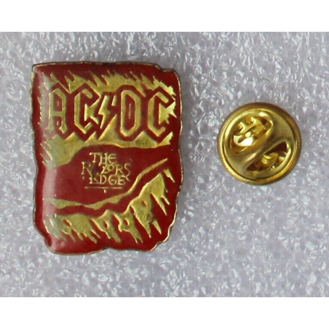 1990 AC/DC the RAZOR'S Edge Lapel Pin 2.5 X 2 Cm. (1" X 0.8") Heavy ...