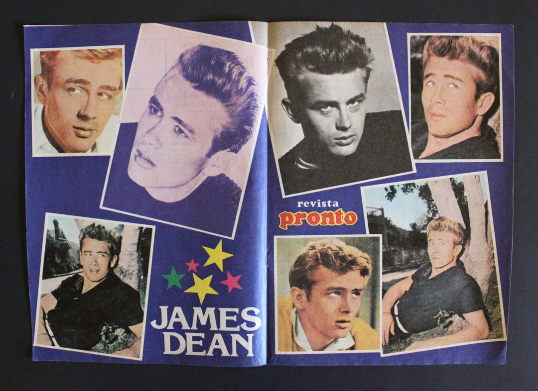 1970s JAMES DEAN Poster - Spanish Vintage Item - 37.5 X 26.5 Cm. ( 14. ...
