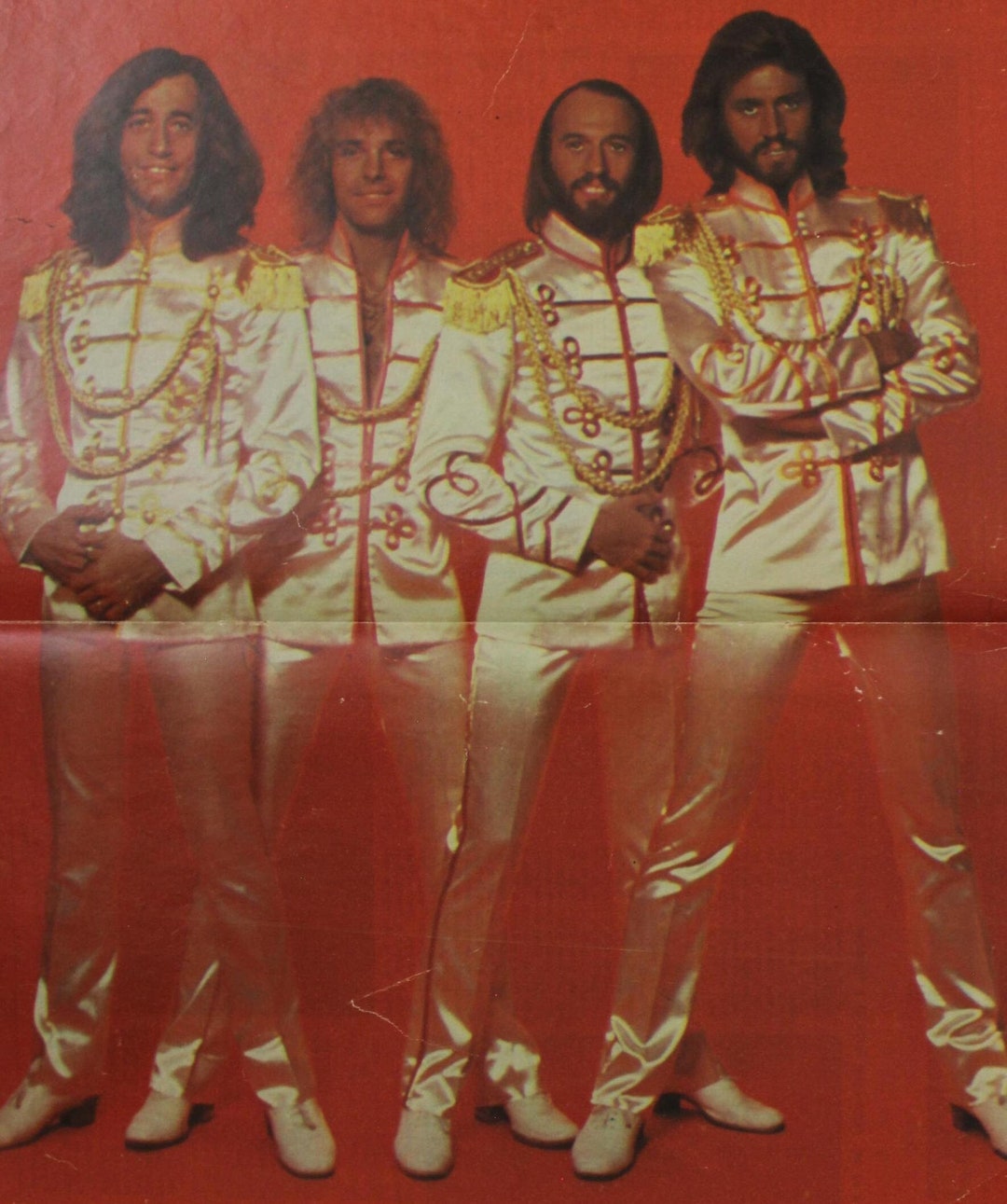 1970s BEE GEES Poster Spanish Vintage 15" X 10.25" (38 X 26 Cm.) Heavy ...