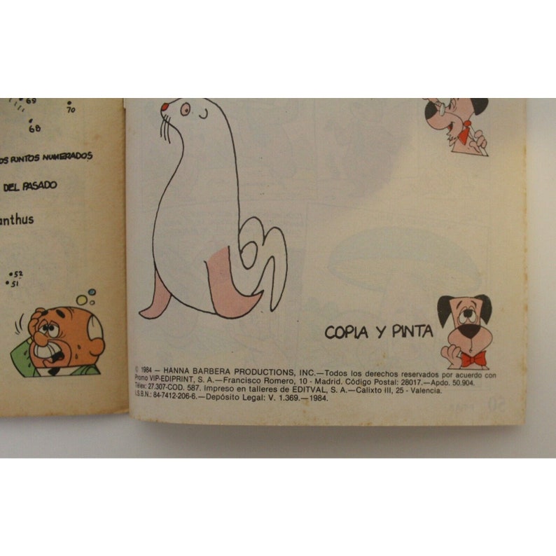 1984 RUFF & REDDY Book Spanish Vintage 18 X 13.5cm (7.25" X 5.25 ...