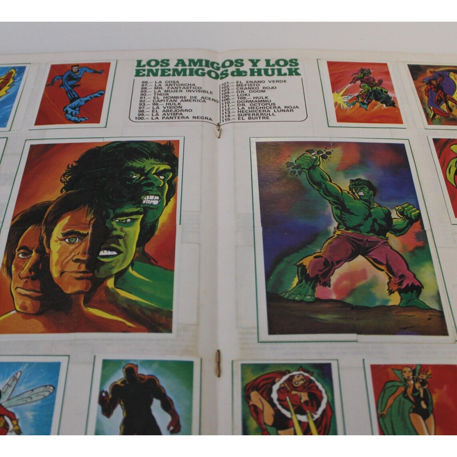 1981 THE INCREDIBLE HULK Album - 100% Complete - Spanish Vintage - 180 ...
