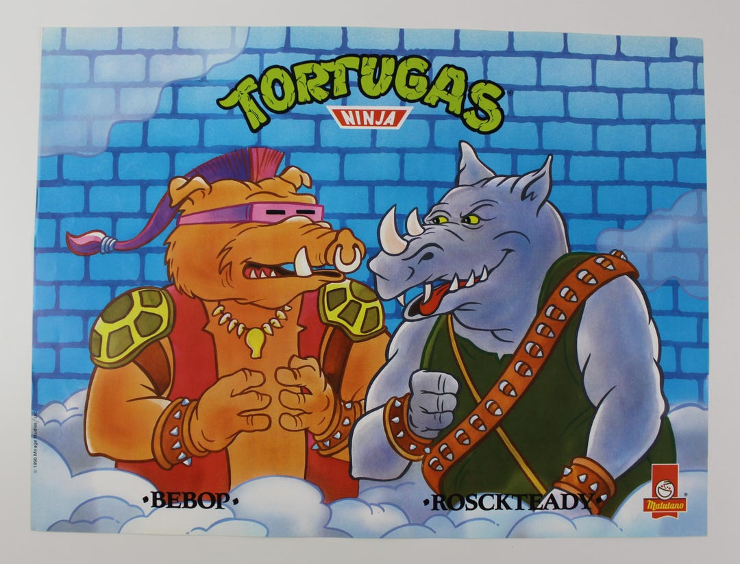 1991 TMNT Poster 12"x 16" (30 X 40 Cm.) Mutant Ninja Turtles Spain ...