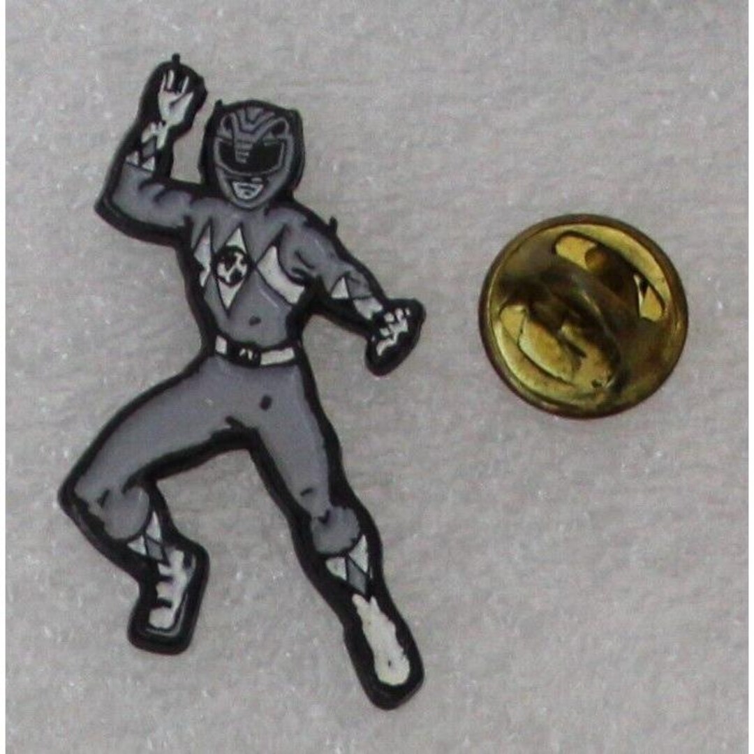 1990s GRAY RANGER Lapel Pin Power Rangers 1.4" X 0.8" (3.5 X 2 Cm ...
