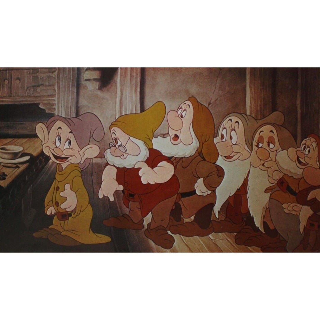 1970s SNOW WHITE and the Seven DWARFS Lobby Card - Original Vintage ...
