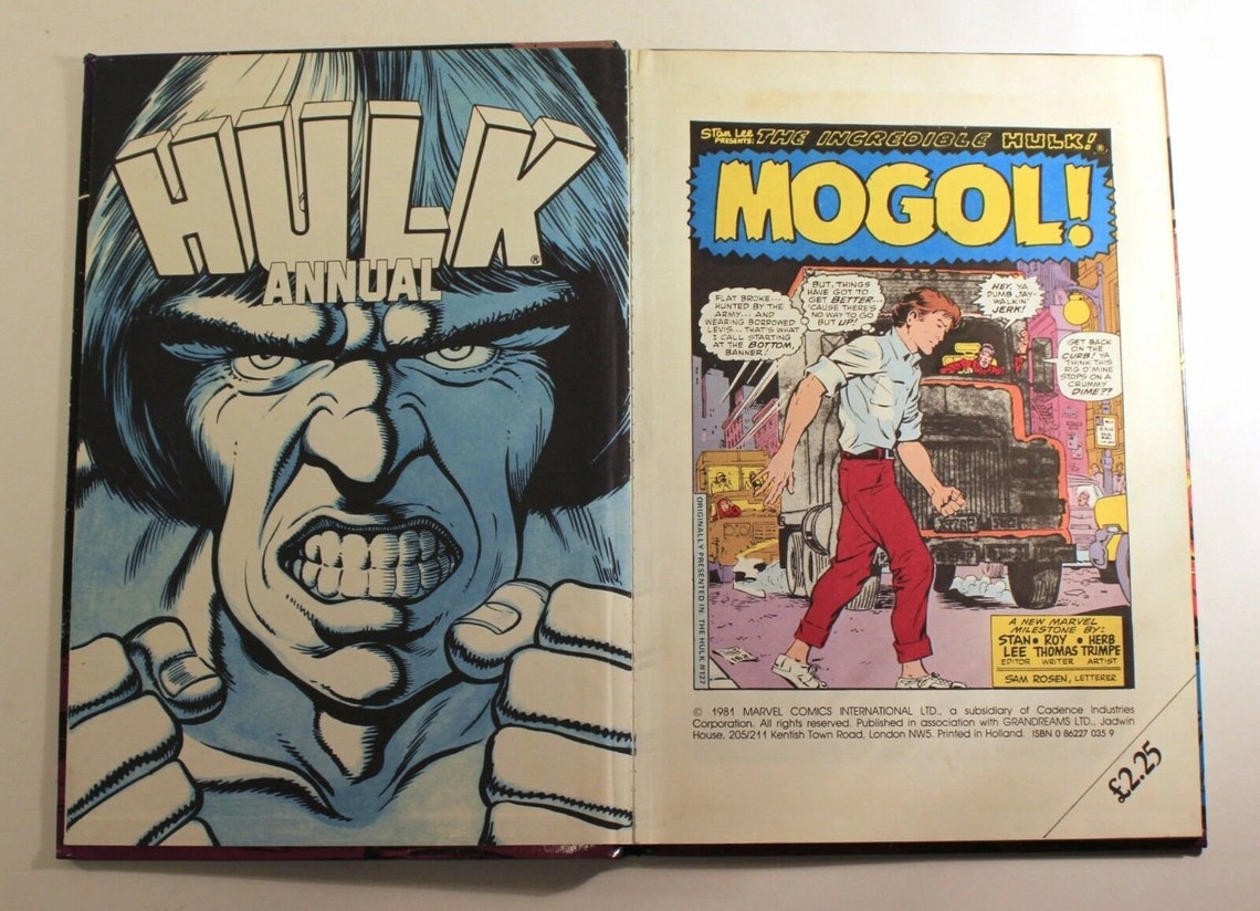 1981 HULK UK Exclusive Book Hardcover Annual 28.5 X 20 Cm. - Etsy UK