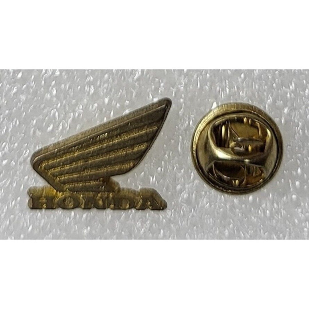 1973 HONDA MOTORCYCLES LOGO Lapel Pin 0.6" X 0.8" (1.5 X 2 Cm.) Rare ...