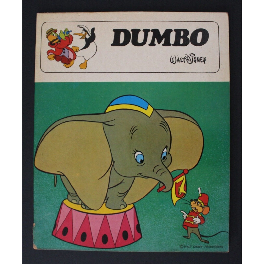 1972 DUMBO Book Soft Cover Spanish Vintage Walt Disney 26.5 X 21.5 Cm ...