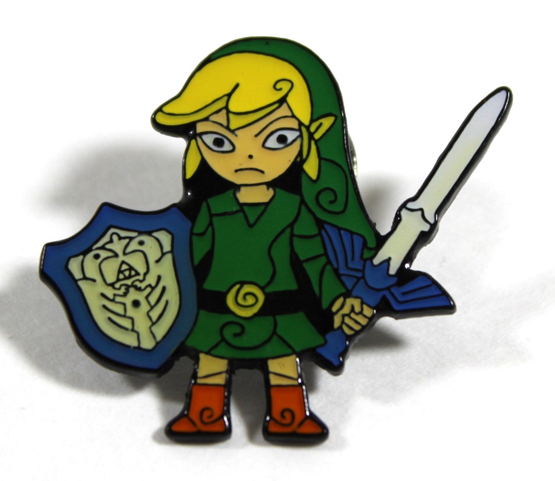 1990s Nintendo ZELDA Videogame Lapel Pin - 3 X 3 Cm. (1.2" X 1.2 ...