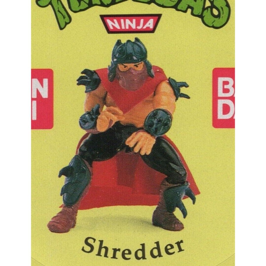 1989 TMNT SHREDDER Sticker 3" (7.5 Cm.) Diameter Action Figures Promo ...