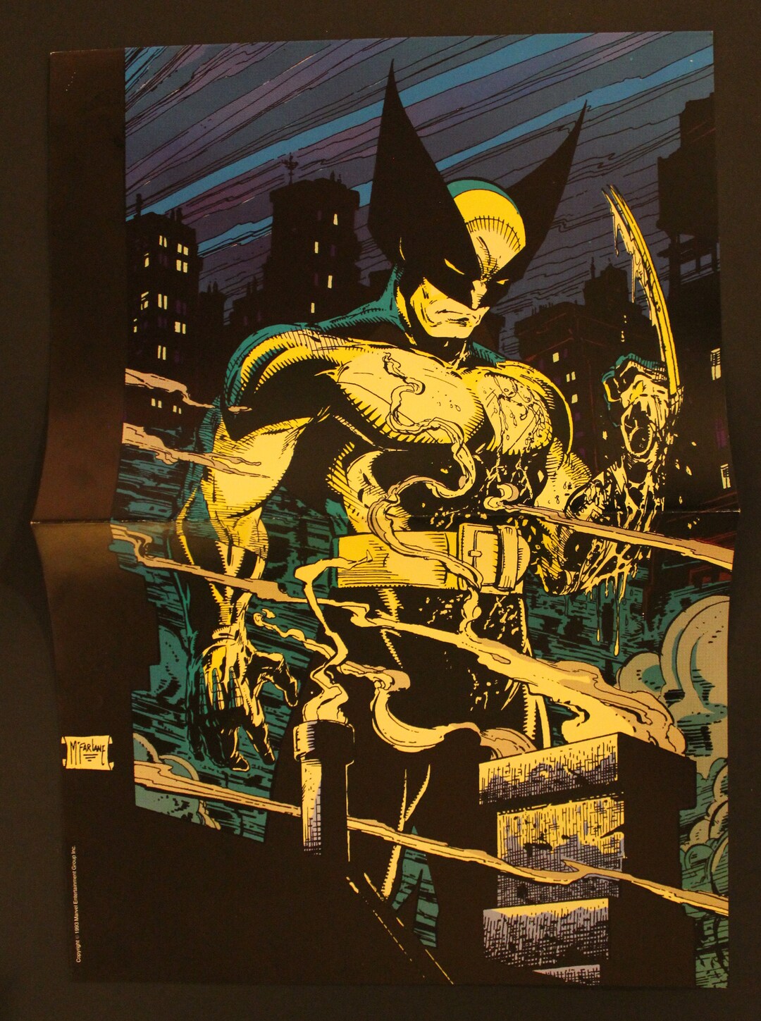 1993 WOLVERINE 2 Mini-posters in 1 27.5 X 40 Cm. 10.8 X 15.75 Spanish ...