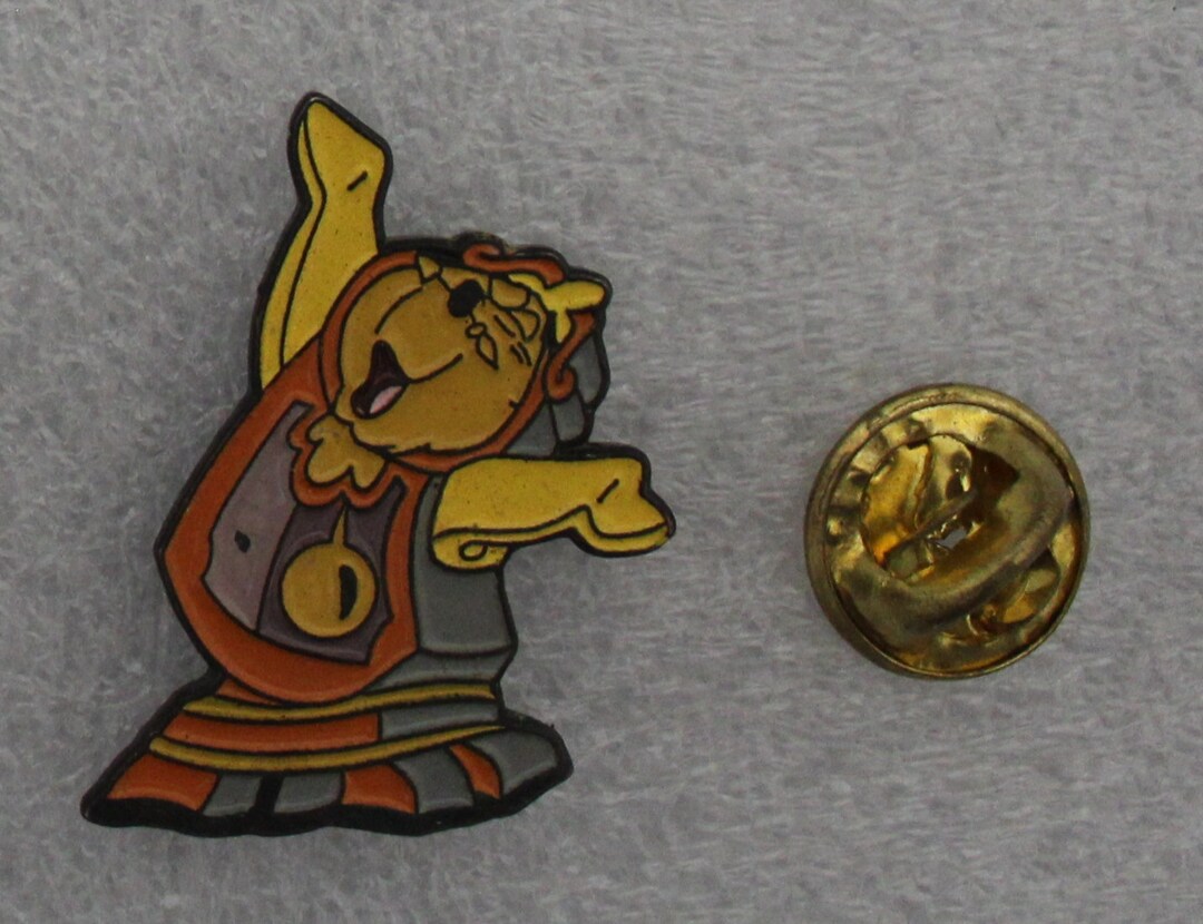 1990s Beauty and the Beast COGSWORTH Clock Lapel Pin 3 X 2 Cm. (1.2" X ...