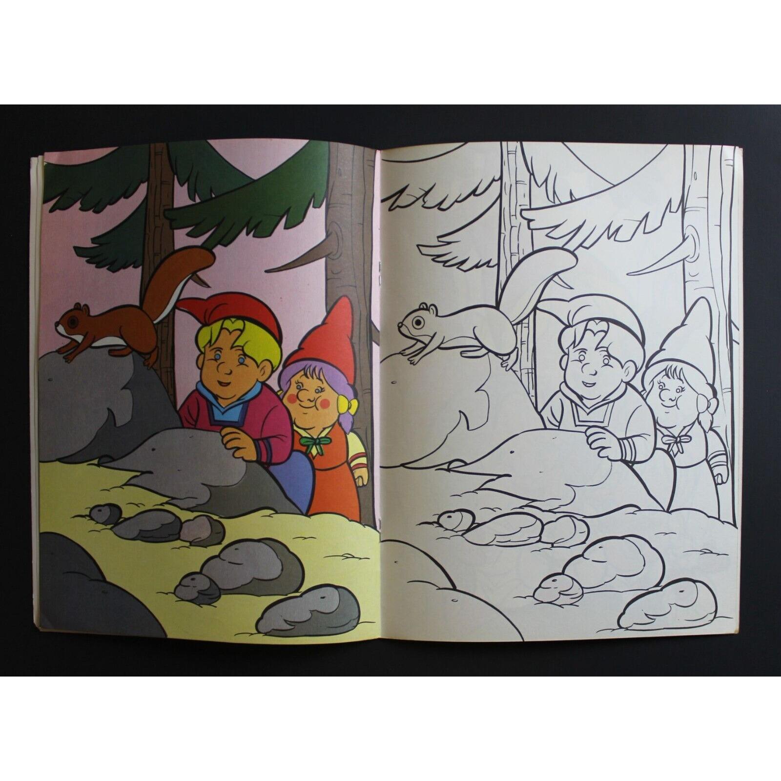 1986 ELVES of the FOREST Coloring Book 10.75" X 8" Fuji Eight Co. Spain ...