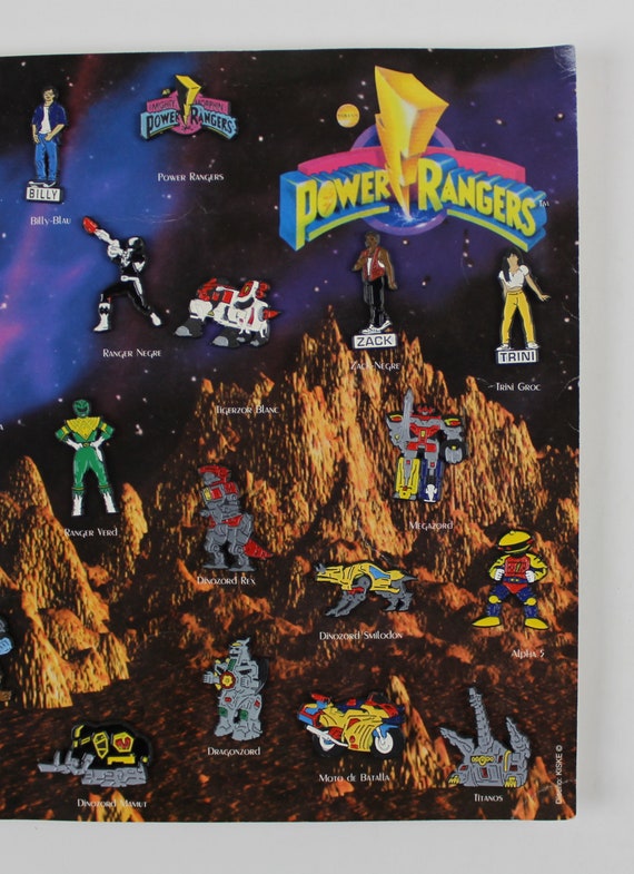 1995 FULL Set of 28 POWER RANGERS Lapel Pins - Newspa… - Gem