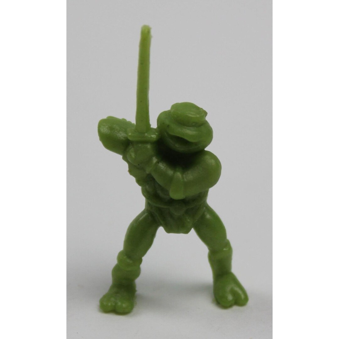 1988 TMNT LEONARDO Micro-pvc Figure 1.25" (3 Cm) Yolanda Spain Mirage ...