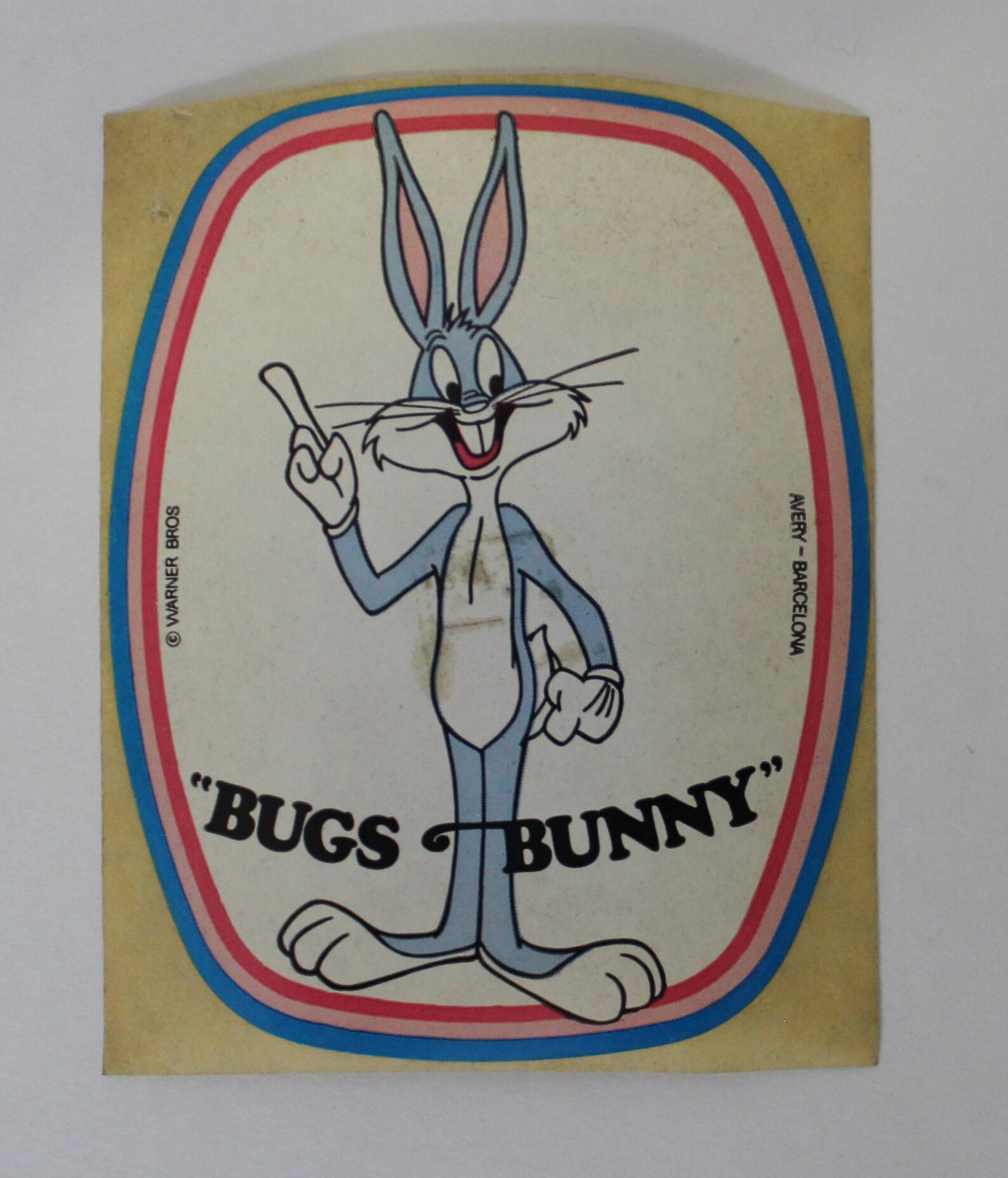 1970s BUGS BUNNY Sticker 8.5 x 7 cm 3.25 x 2.75 | Etsy
