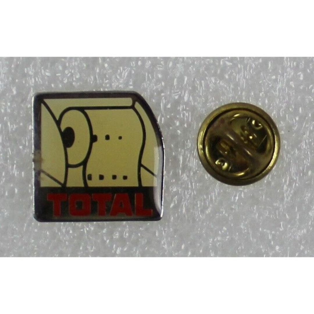 1980s TOILET PAPER LOGO Lapel Pin 0.8" X 0.7" (2 X 1.75cm) Service ...