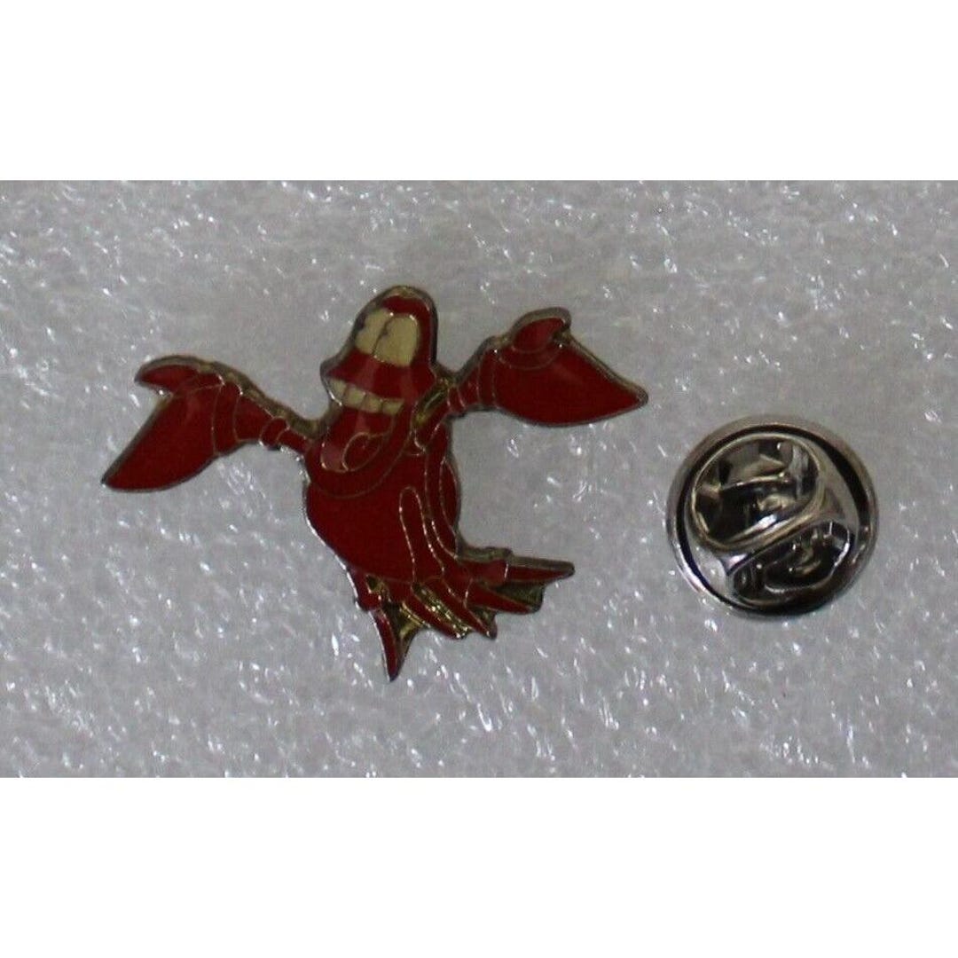 1989 LITTLE MERMAID SEBASTIAN Lapel Pin 0.8" X 1.2" (2 X 3 Cm.) Walt ...