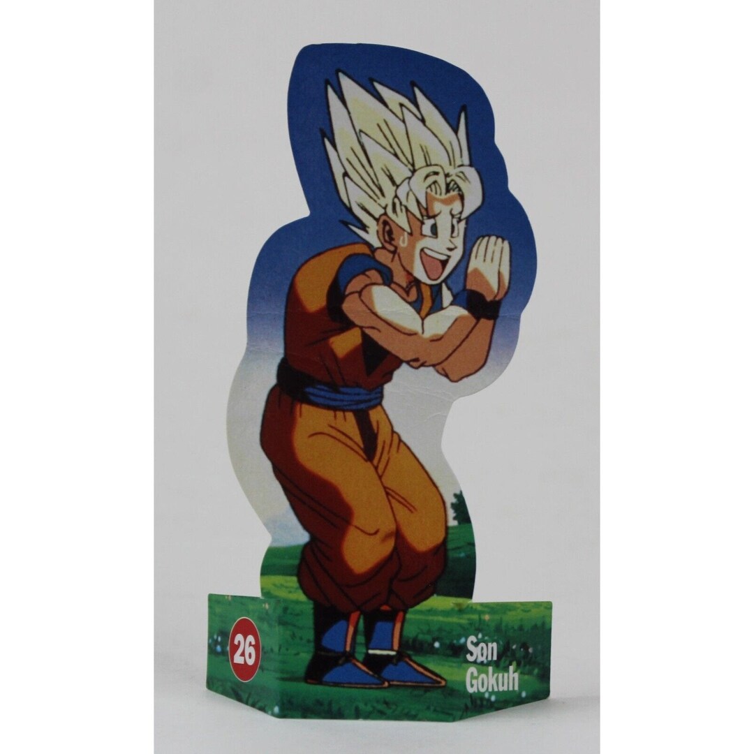 1989 SUPER SAIYAN GOKU Die-cut Cardboard Figure 5.25" (13.5 Cm.) Dragon ...