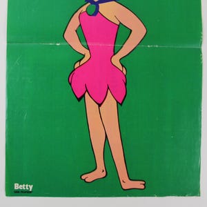 1981 BETTY RUBBLE Poster 18" X 12" (46 X 30 Cm.) the Flintstones ...