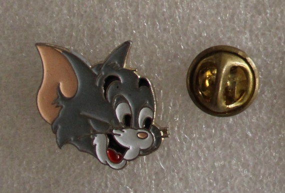 1990s TOM & JERRY Lapel Pin Tom's Head 2.25 X 2.25 Cm. | Etsy