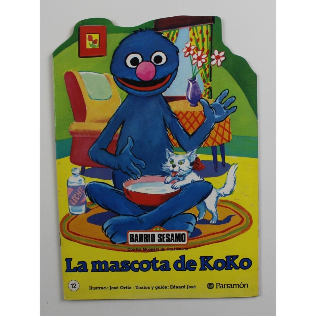 1985 SESAME STREET GROOVER'S Pet Die-cut Book - 10" X 7" (25.5 X 18 Cm ...