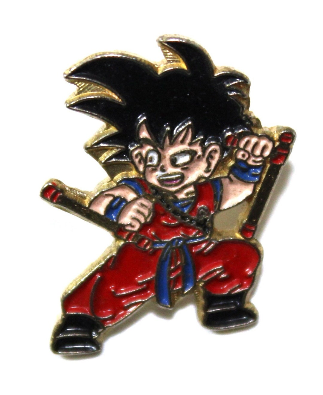 1989 GOKU With TONFA Weapons Lapel Pin Dragon Ball Original Vintage ...