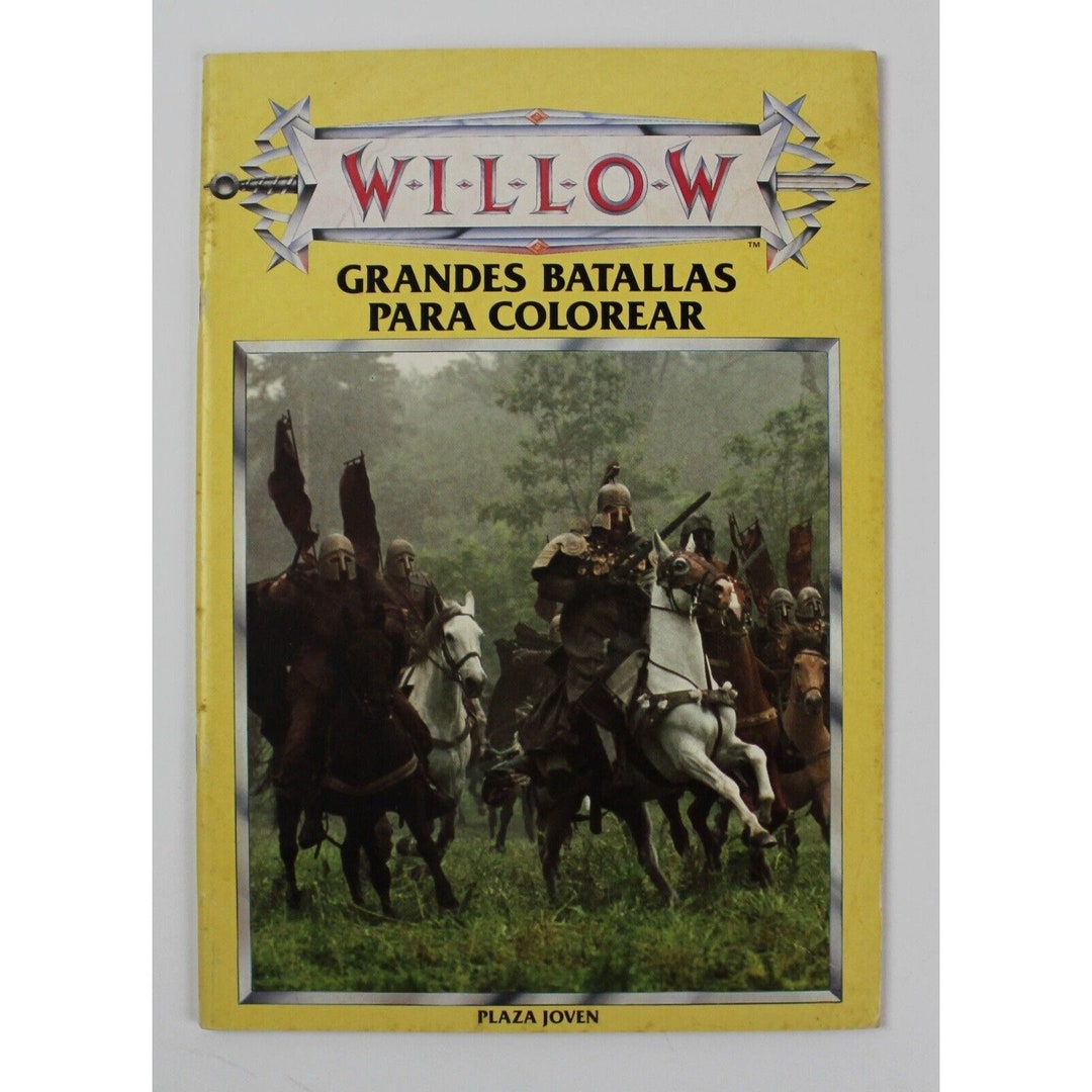 1988 WILLOW Movie Coloring Book Softcover Spanish Vintage Item 11" X 7. ...