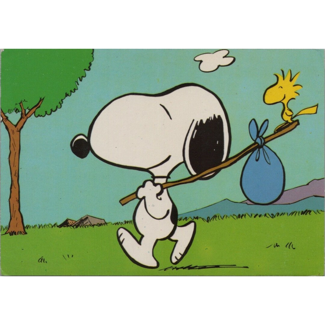 1958 SNOOPY Postcard 6" X 4" (15.2 X 10 Cm.) Peanuts Schultz Original ...