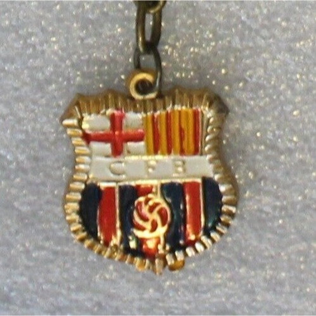 1970s F.C. BARCELONA LOGO 3.5 Light Plastic Keychain Spanish Soccer ...