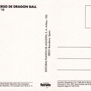 1992 DRAGON BALL Postcard Original Spanish Vintage 15 X 10.5 Cm. (6" X ...