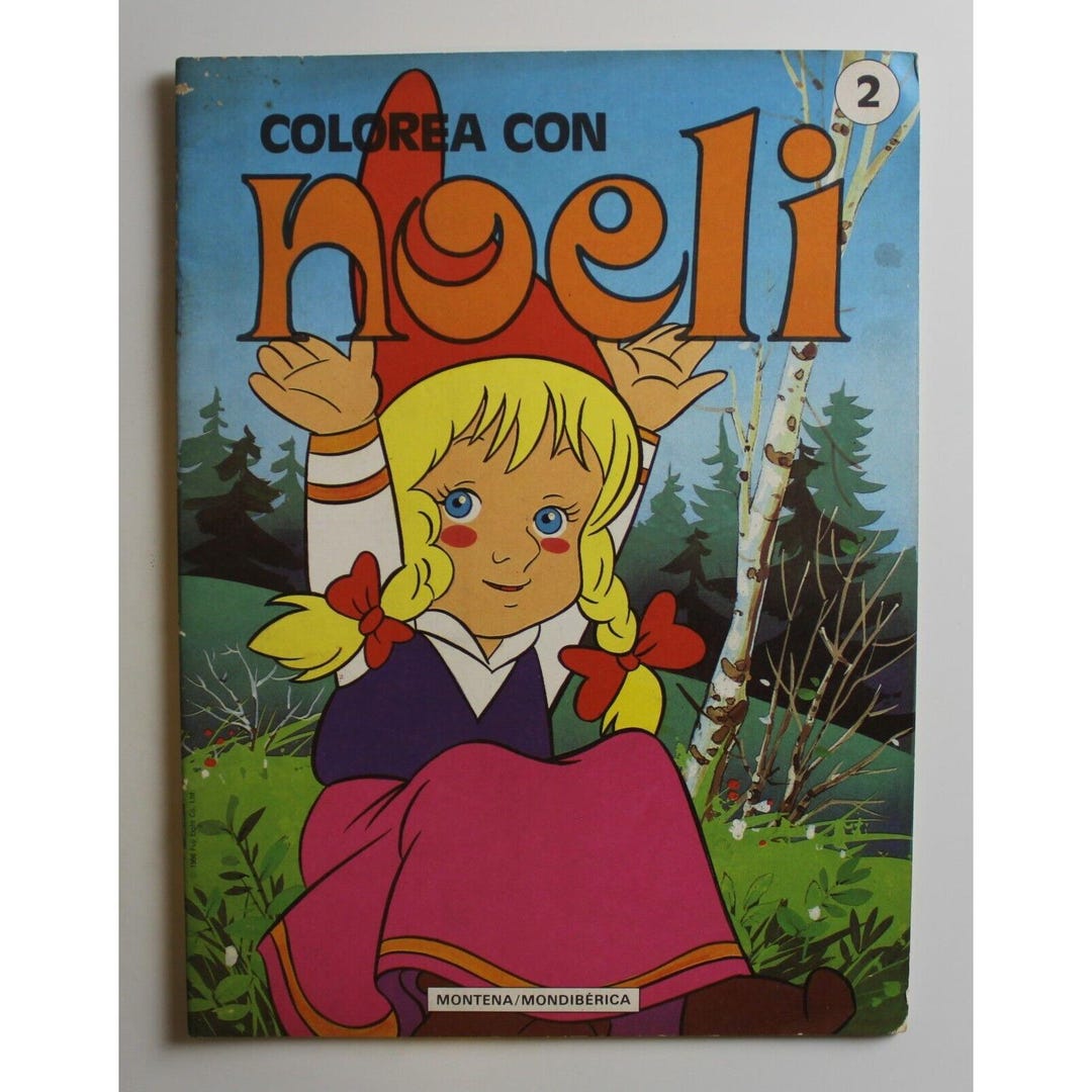 1986 ELVES of the FOREST Coloring Book 10.75" X 8" Fuji Eight Co. Spain ...