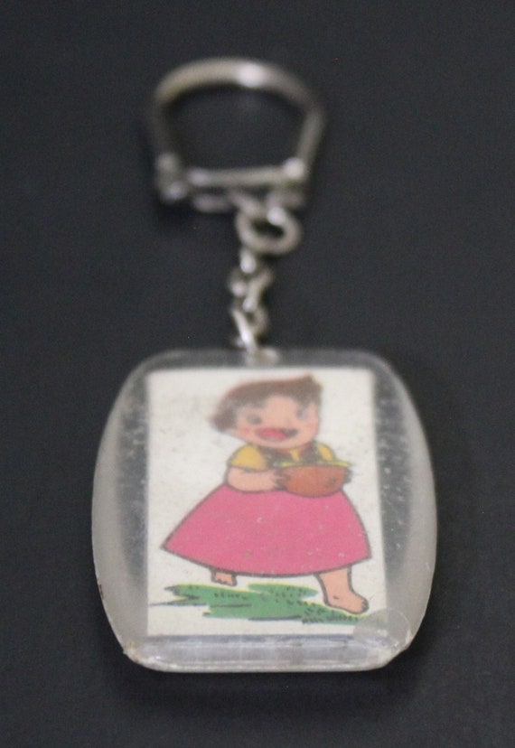 1980s HEIDI Of The ALPS & Peter KEYCHAIN - Double-Sid… - Gem
