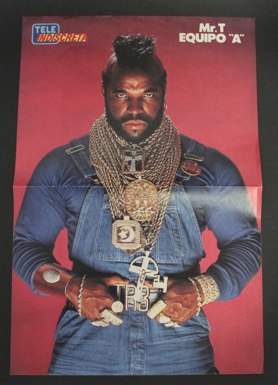 1980s A-TEAM B.A. BARRACUS Poster Spanish Vintage & Very - Etsy