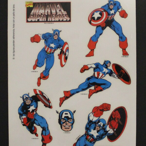 Captain America Sticker Sheet - Etsy