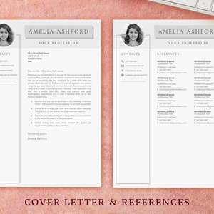 Professional Teacher Resume Template With Photo / MS Word & Apple Pages ...