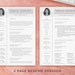 Professional Teacher Resume Template With Photo / MS Word & Apple Pages ...